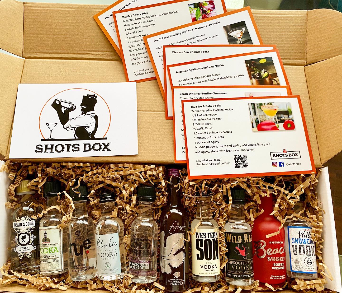 Quarantine cocktails made with the Shots Box